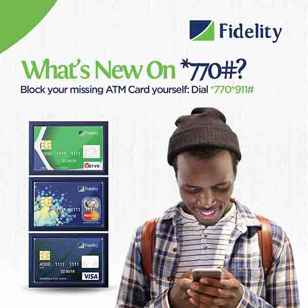 USSD Code to Block Fidelity Bank ATM Card Securely in Nigeria